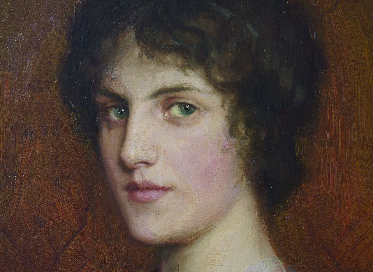 Charles Perugini | Paintings for Sale | Portrait of a young woman ...